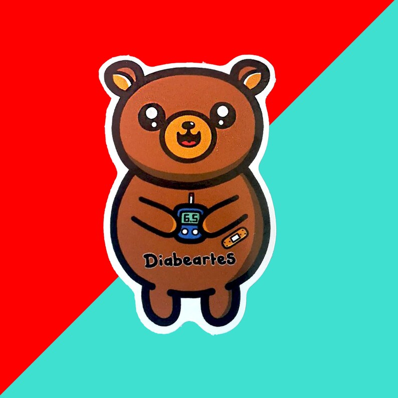 Diabeartes Bear Sticker - Diabetes - Vinyl Sticker - Chronic Illness ...