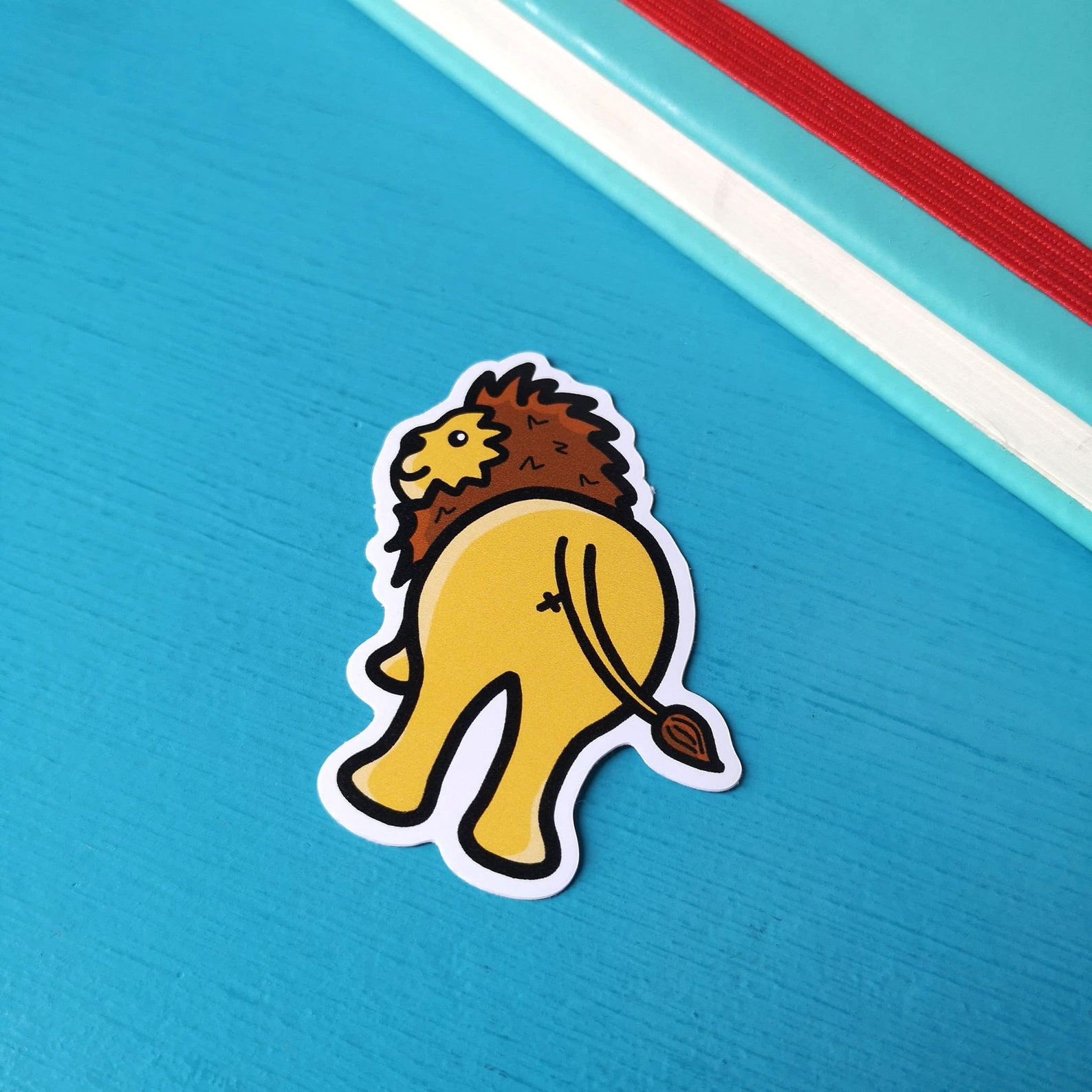 Lion Bum Sticker Vinyl Sticker Cute Sticker Funny - Etsy