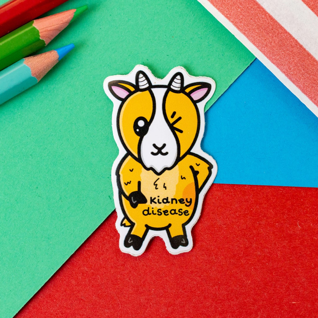 Kidney Disease Goat Sticker Vinyl Sticker Chronic Illness Gift Spoonie ...