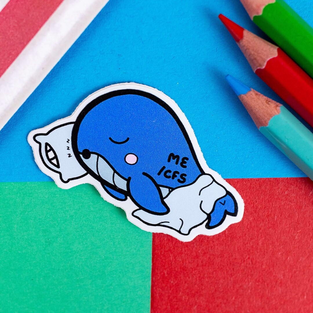 Mywhalegic Whale Sticker - Myalgic Encephalomyelitis ME/CFS - Vinyl ...