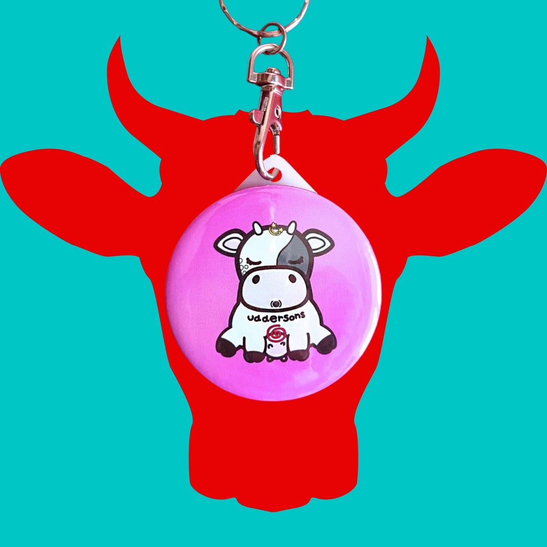 Uddersons Cow Keyring Addisons Disease Chronic Illness Gift Spoonie ...