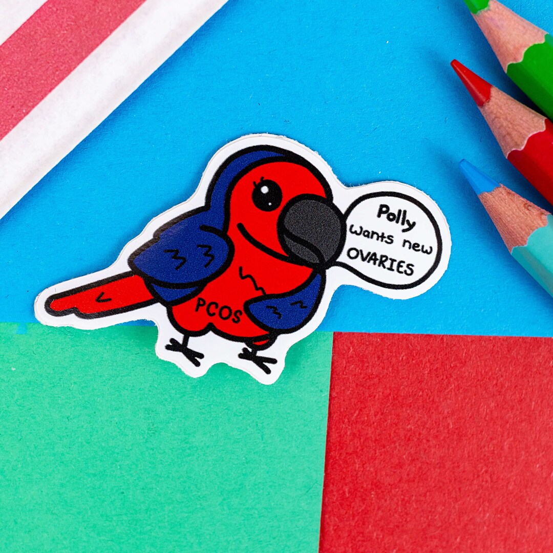 Pollycystic Ovary Syndrome Parrot Sticker - Polycystic Ovary Syndrome ...