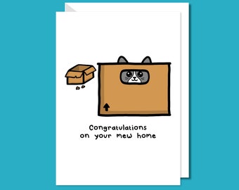 Cat Moving Card | Etsy
