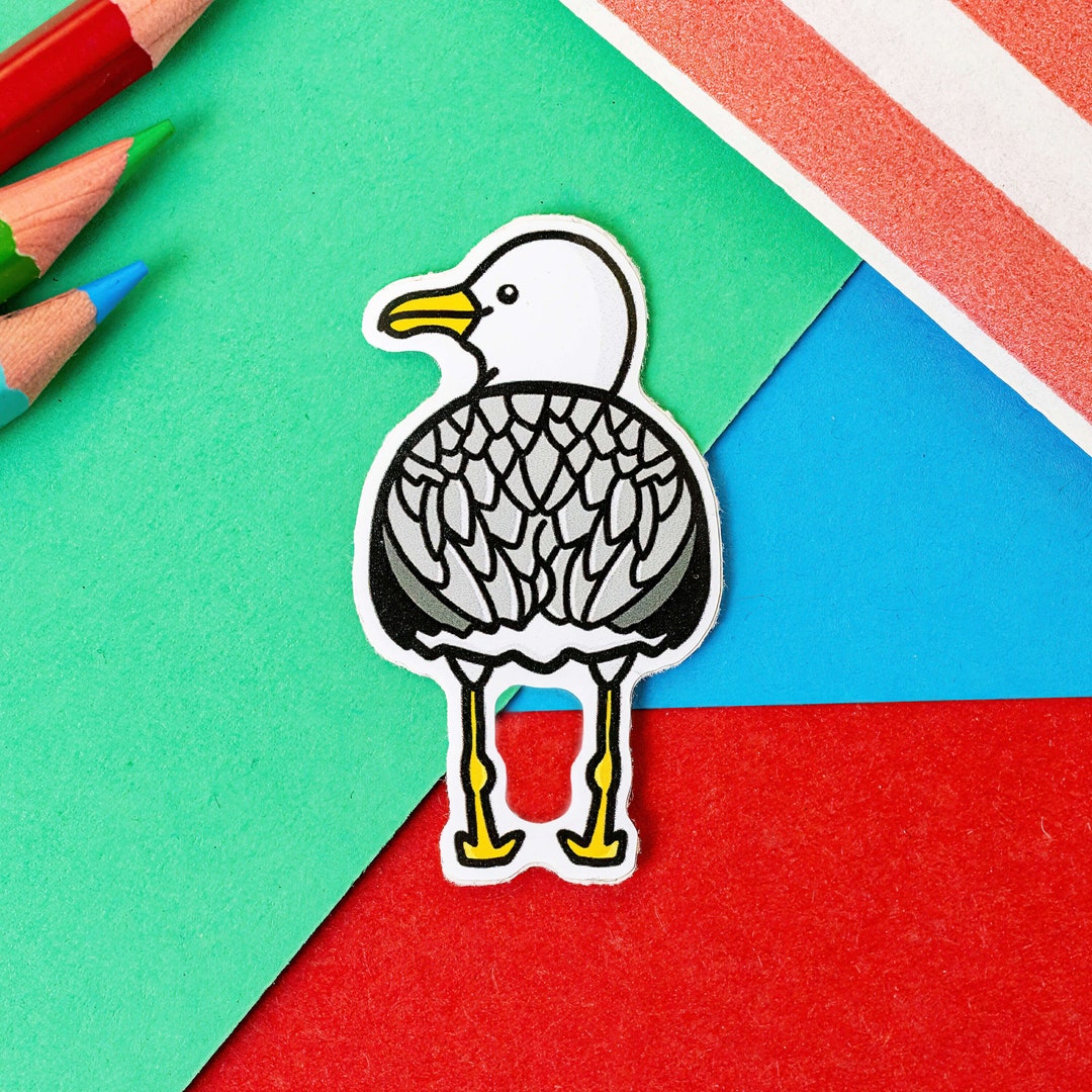 Seagull Bum Sticker - Vinyl Sticker - Cute Sticker - Funny Sticker ...