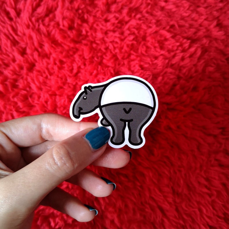 Tapir bum sticker vinyl sticker cute sticker funny | Etsy