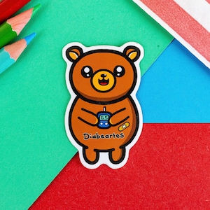 Diabeartes Bear Sticker - Diabetes - Vinyl Sticker - Chronic Illness ...