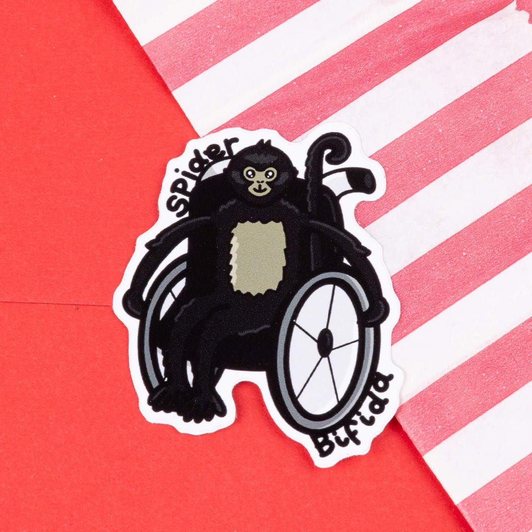 Spider Bifida Spider Monkey Sticker - Spina Bifida - Vinyl Sticker ...
