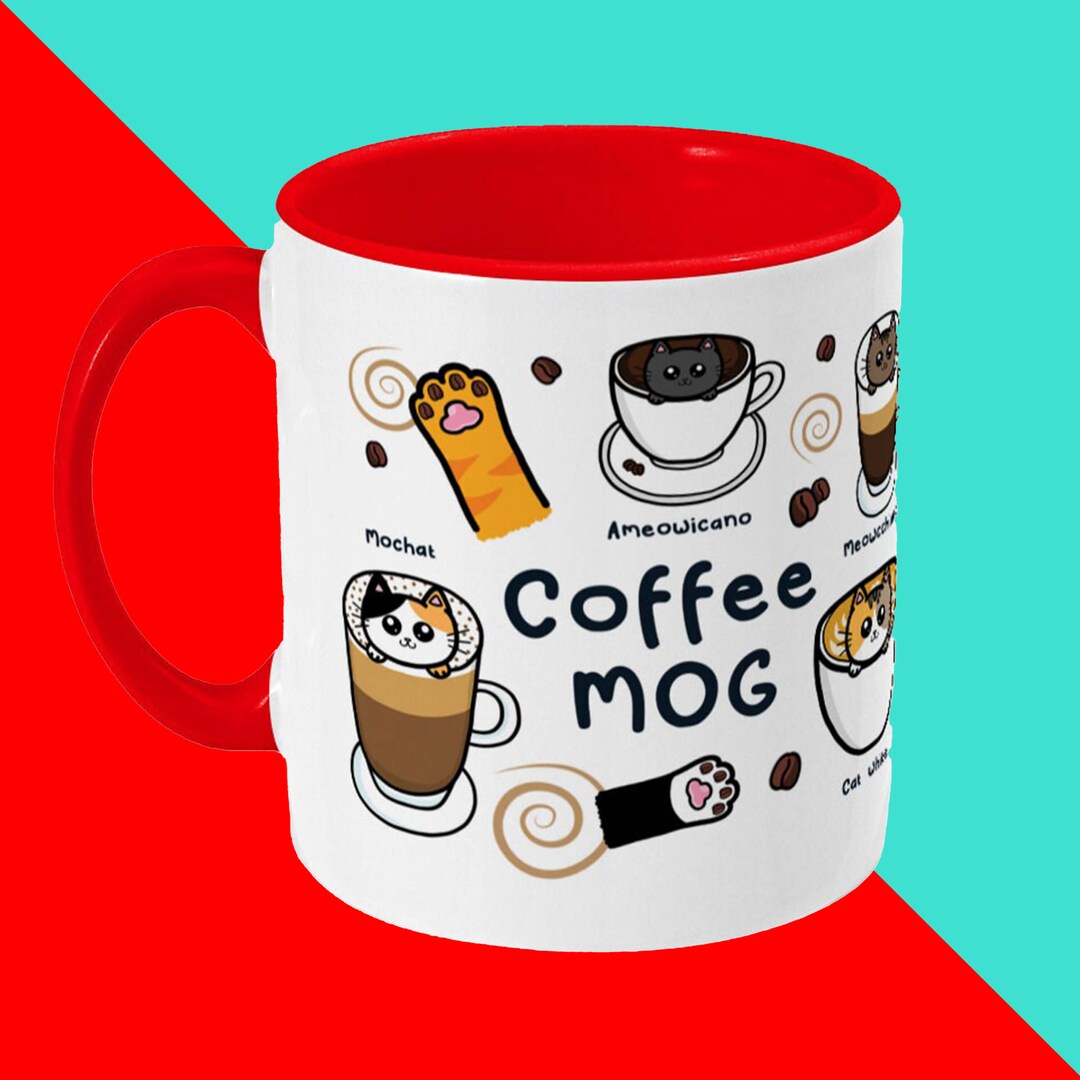 Coffee Mog Cat Mug - Coffee Mug - Cat Mug - Funny Mug - Cute Mug - Pun ...