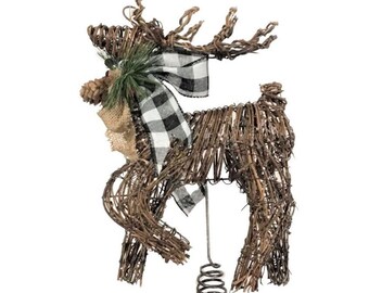 Christmas Deer Tree Topper - Etsy