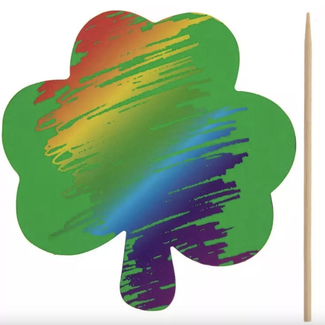 Shamrock Scratch off Kit St. Patrick's Day Crafts Party Supplies 24 ...