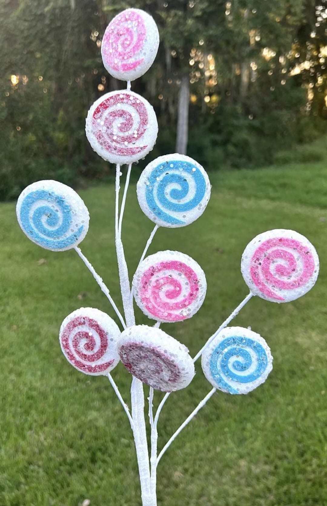 Assorted Styrofoam Candy Disk Spray Christmas Tree Trimming Home ...