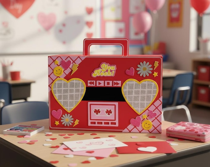 Valentine's Day Boombox Box Foam Kit Holiday Crafting Supplies Seasonal ...