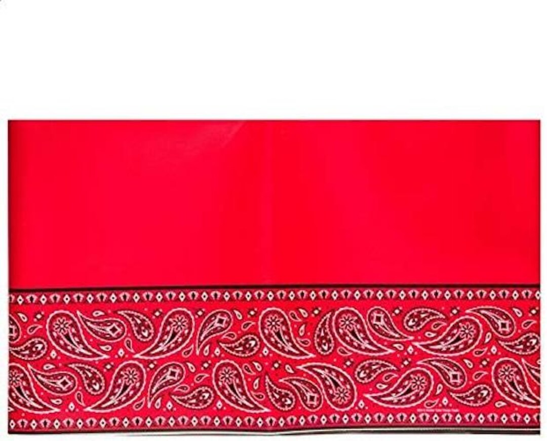 Red Bandana Table Runner Western Theme Decoration Party Supplies - Etsy