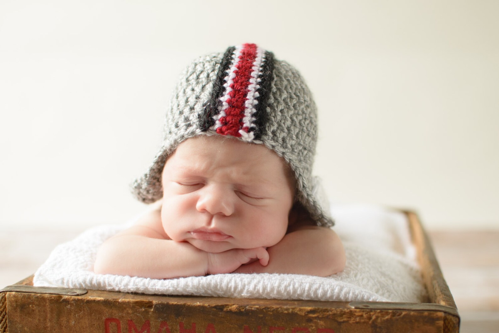 Baby Ohio State Buckeyes Helmet Beanie With Buckeye Stickers - Etsy