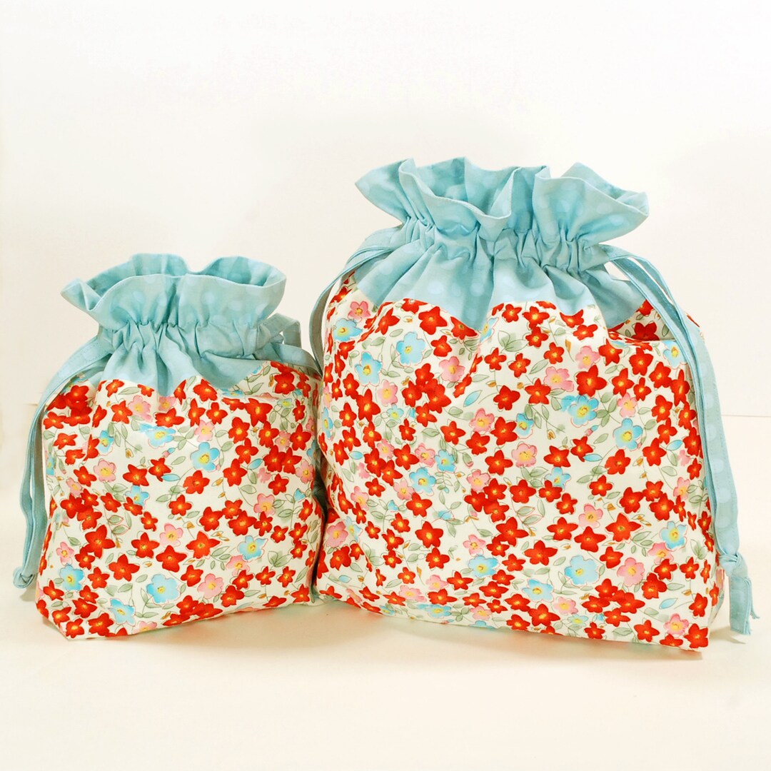 Cherry Blossom Reusable Fabric Drawstring Gift Bag - Etsy