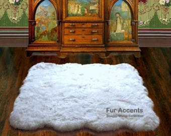 Plush Faux Fur Area Rug Shaggy Thick Sheepskin Country | Etsy