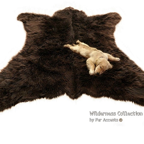 Brown Bear Skin Rug. Realistic. Faux Fur. Area Rug. Lodge - Etsy