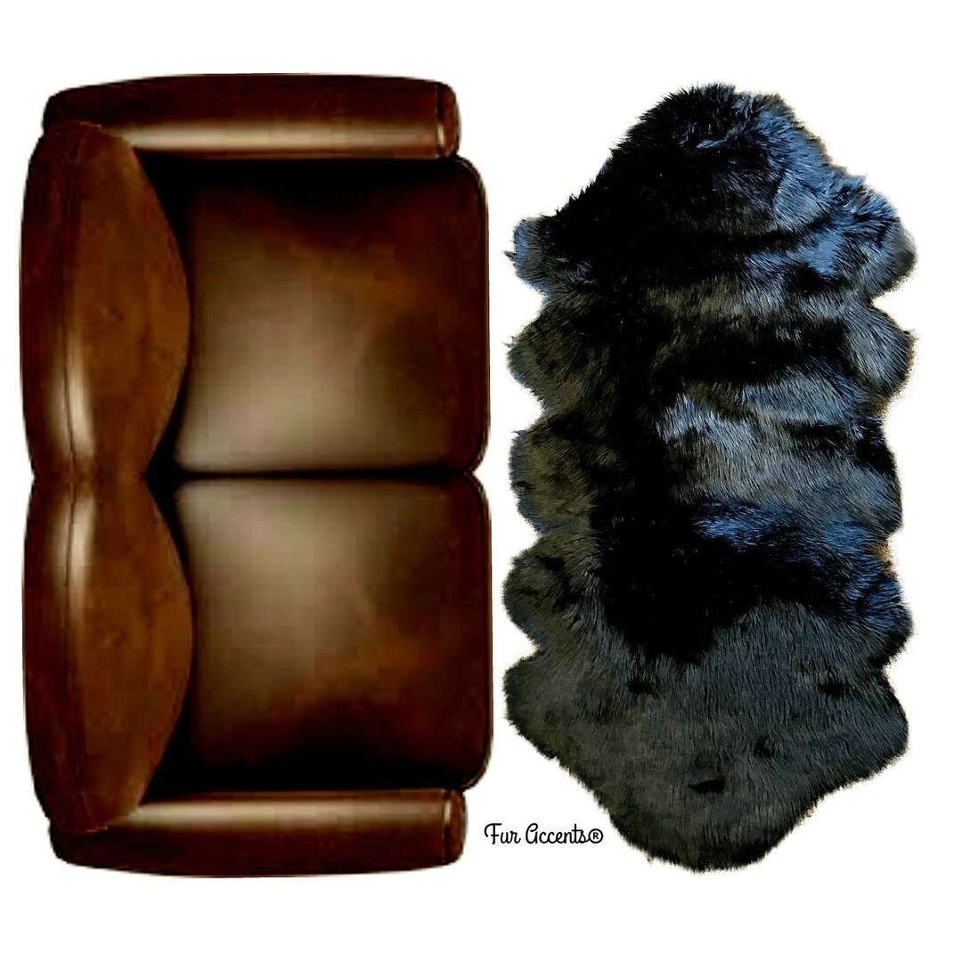 Plush Faux Fur Area Rug - Shaggy Thick Sheepskin -double Sheep,multi ...