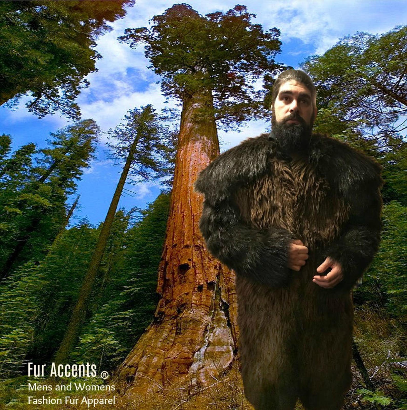 Buffalo Robe Bear Skin Jacket Long Coat Exotic Faux Fur | Etsy