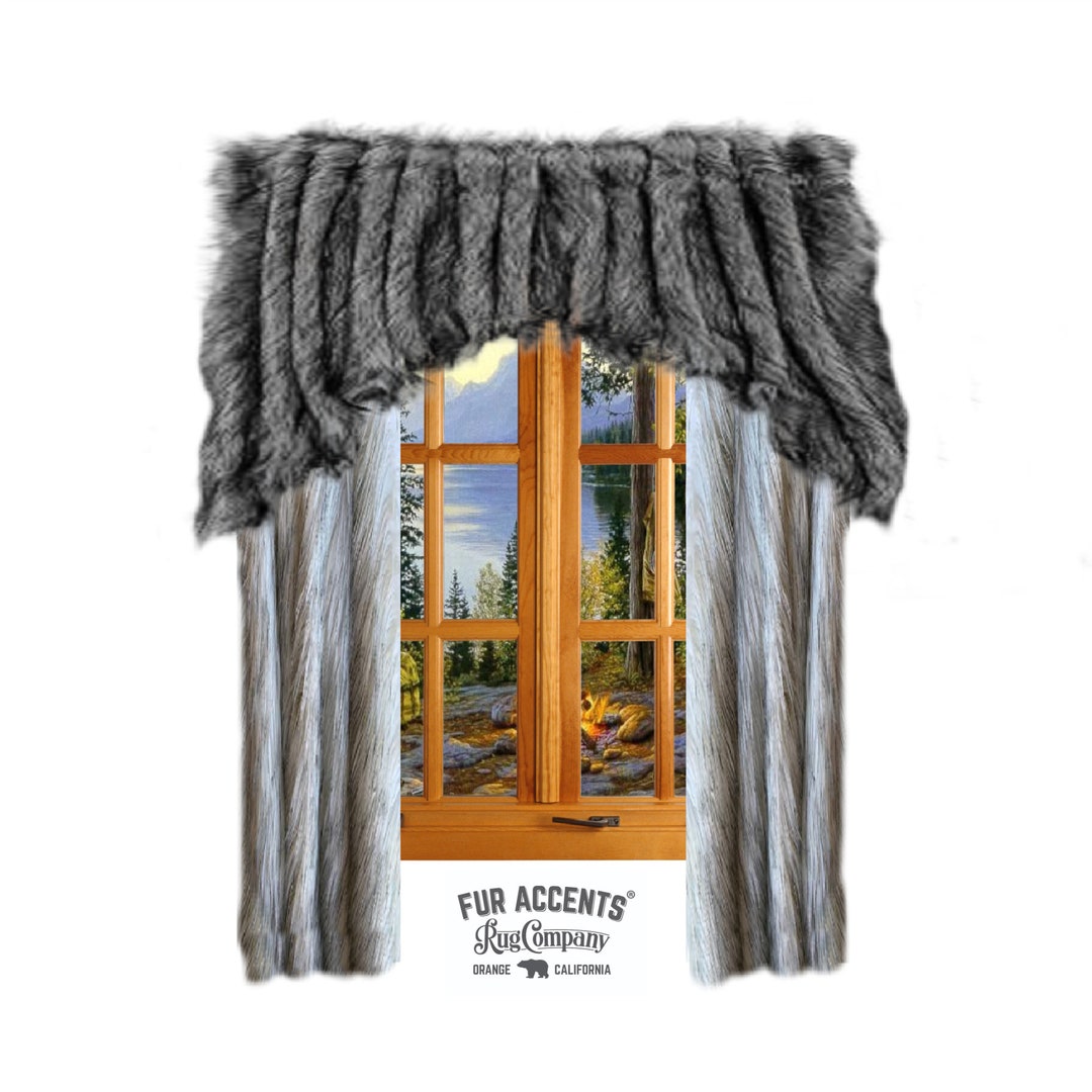 Plush Faux Fur Window Curtain Panels – Hand Sewn Drapery - Etsy