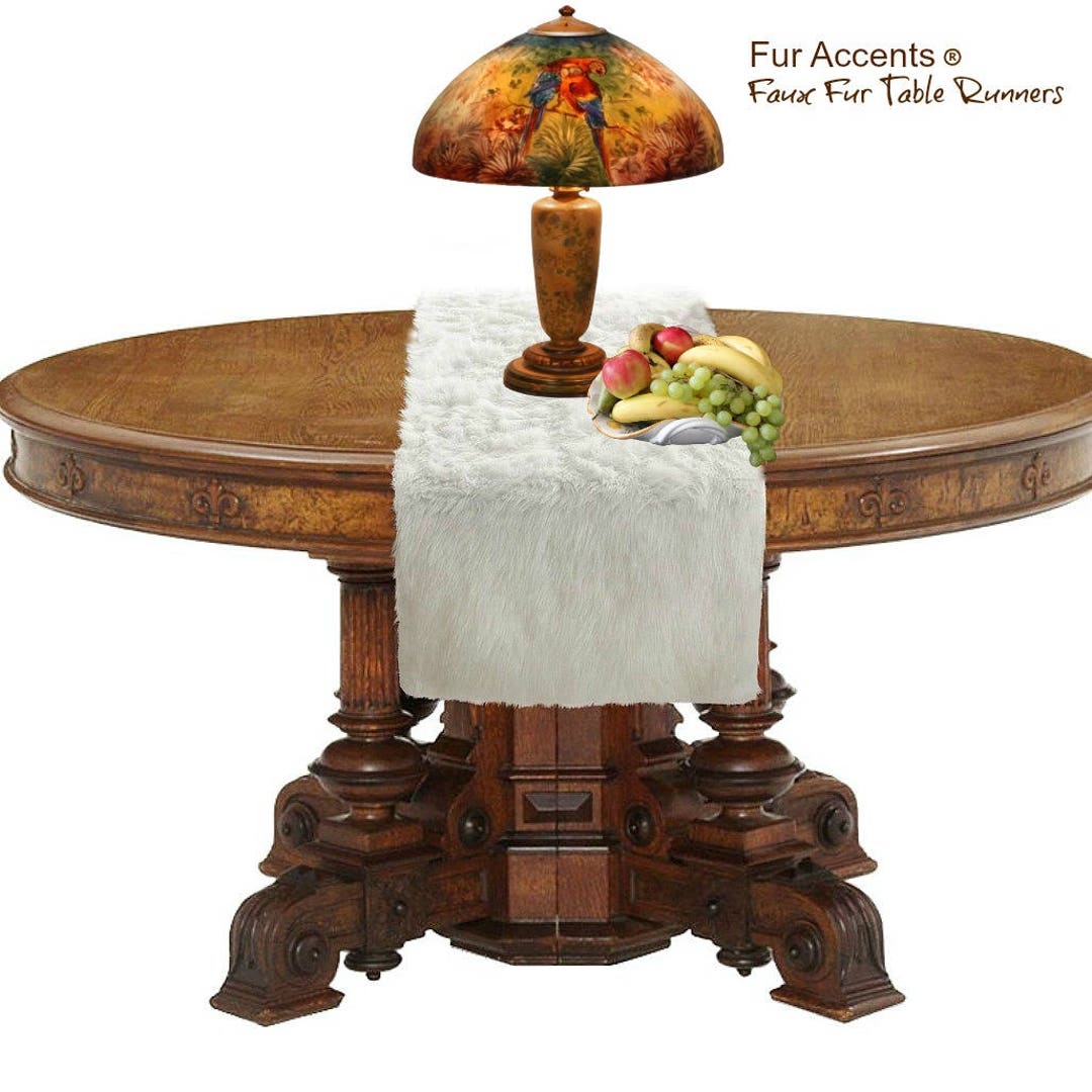 Plush Faux Fur Table Runner, Rectangle, Doily, Luxury Fur, Soft Faux ...