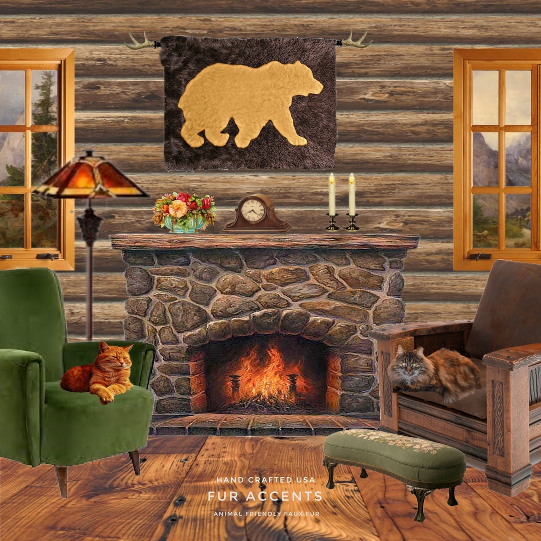 Fur Wall Hanging Art, Tatonka Buffalo Skin Rug, Animal Friendly, One of ...