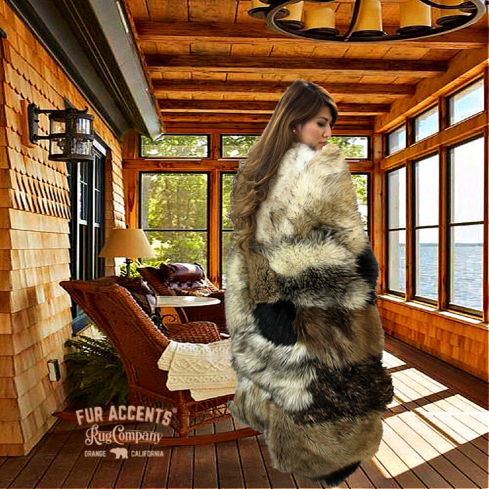 Extraordinary,patchwork Pieced Fur Chair Cover,rug,100% Animal Friendly ...