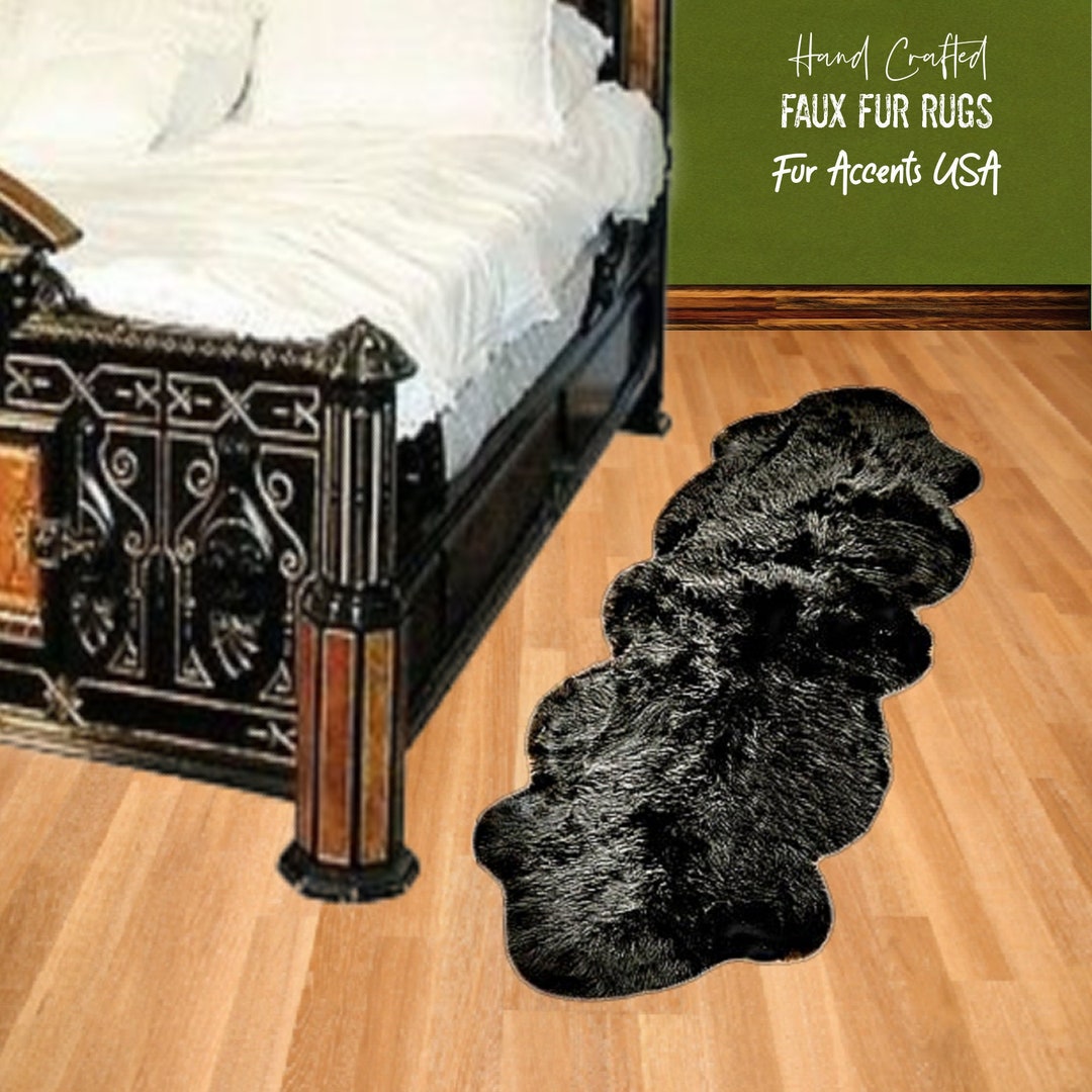 Shaggy Fluffy Faux Fur Rug, Runner, Shaggy Sheepskin, Double Sheep ...