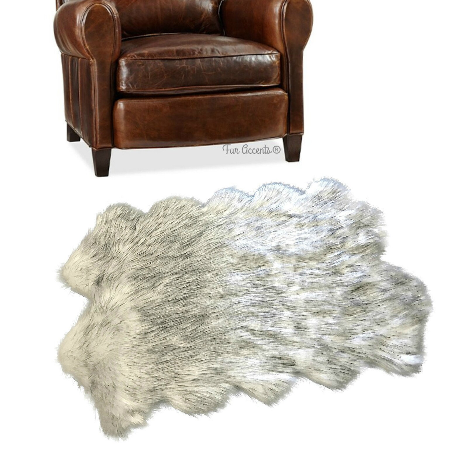Extraordinary Faux Fur Sheepskin Area Rug - Quatro Design - Pelt Shape ...