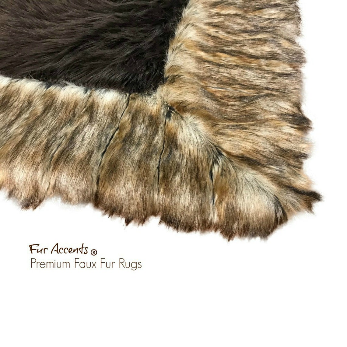 Faux Fur Throw Area Rug Shag Rug With Beautiful Ribbed Fox - Etsy