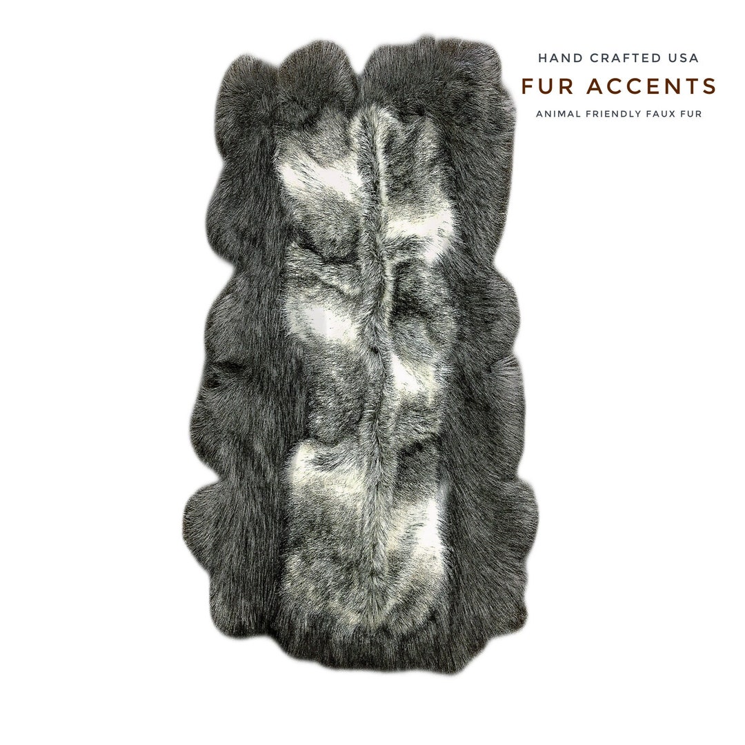 Plush Pieced Faux Fur Doily Table Runner - Luxury Fur - Soft Faux Wolf ...