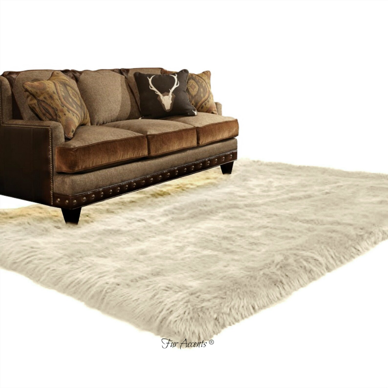Plush Faux Fur Area Rug Luxury Fur Thick White Shaggy Carpet - Etsy