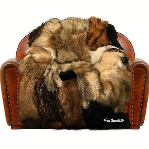 Extraordinary,patchwork Pieced Fur Chair Cover,rug,100% Animal Friendly ...