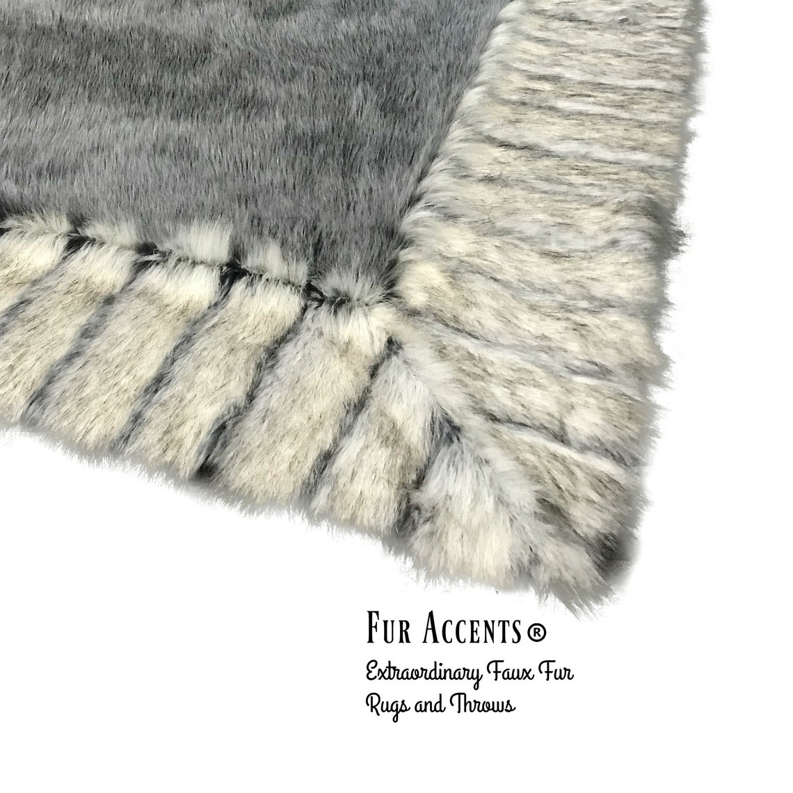 Faux Fur Throw Area Rug Shag Rug With Beautiful Ribbed Fox - Etsy