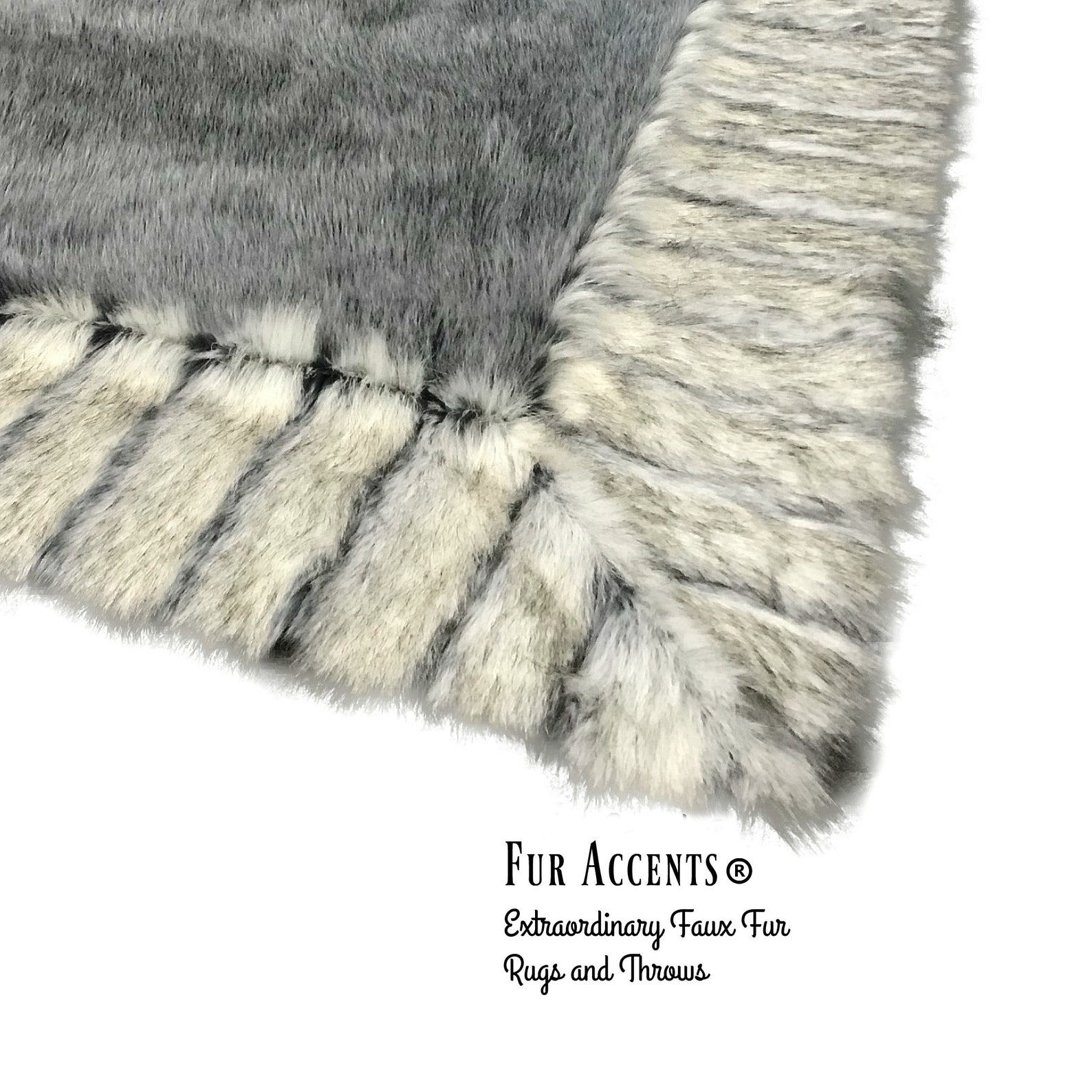 Faux Fur Throw Area Rug Shag Rug With Beautiful Ribbed Fox - Etsy