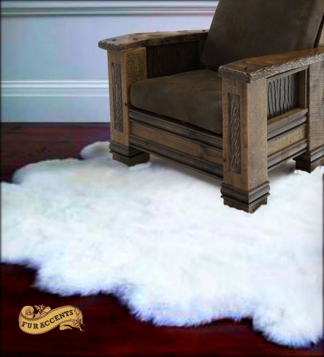Plush Faux Fur Area Rug - Luxury Fur Thick Shaggy Octo Sheepskin - Faux ...