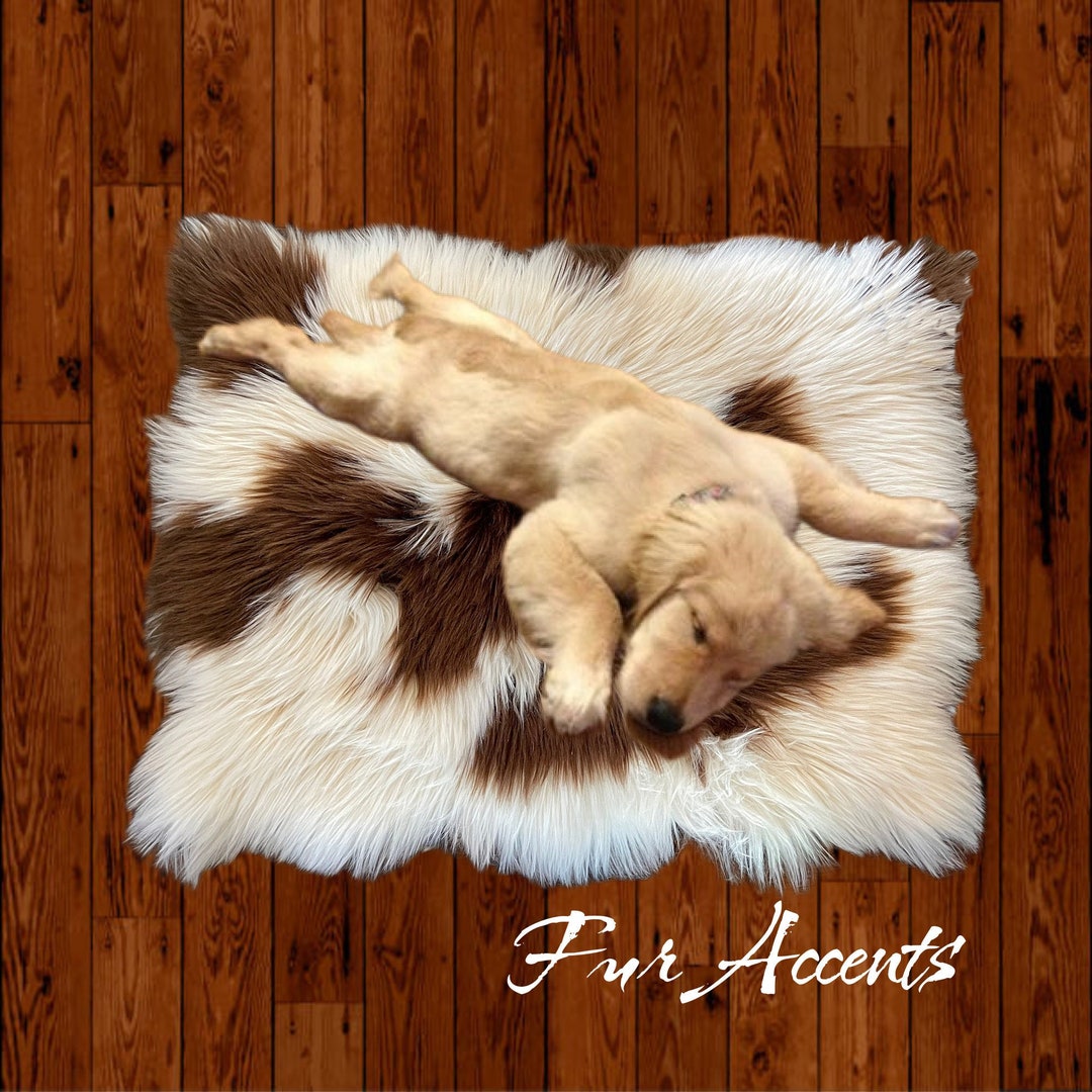 Faux Fur Spotted Sheepskin, Sofa Arm Cover, Headrest Protector, Doily ...