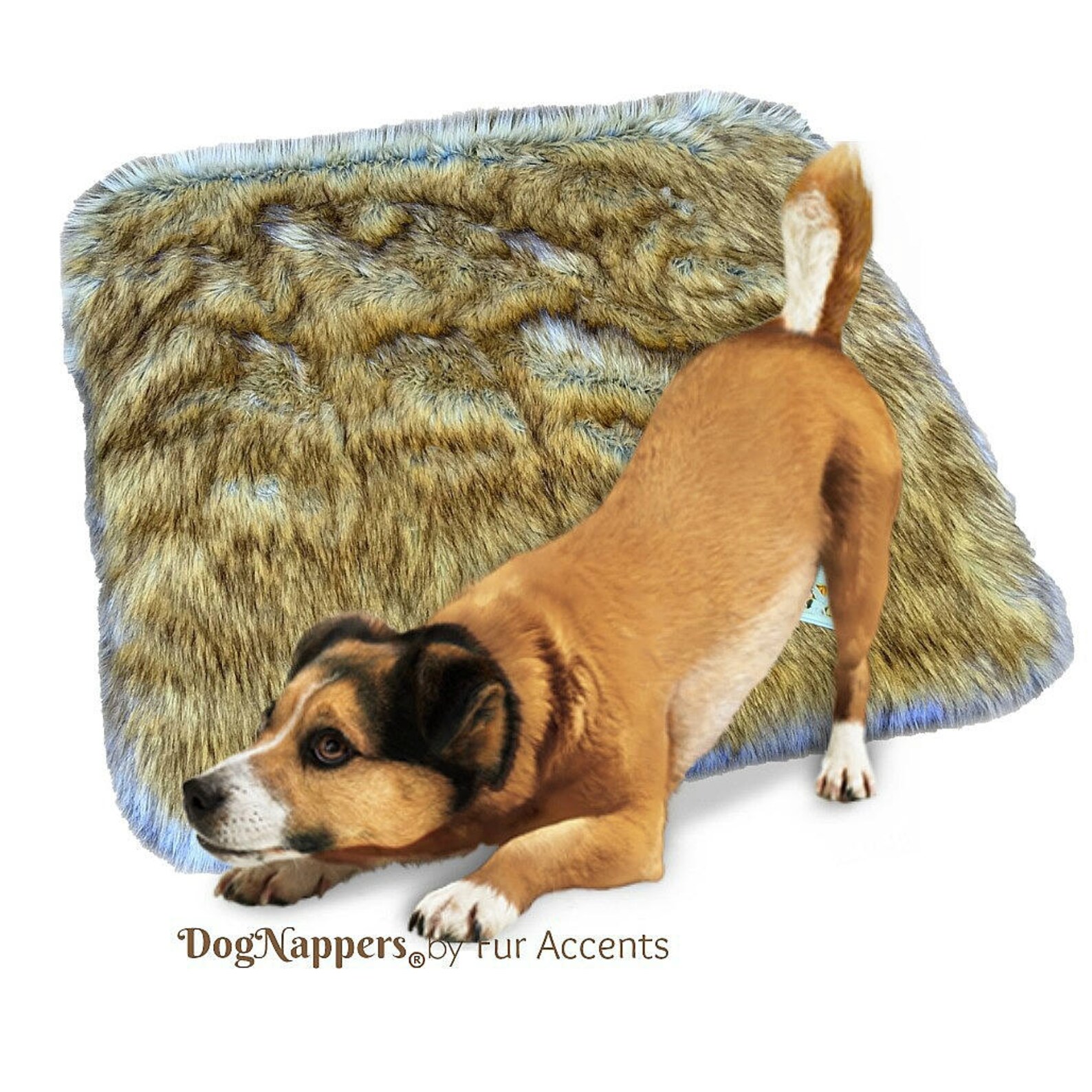 Shaggy Soft Coyote Faux Fur Dognapper Dog Bed Cat Mat - Etsy