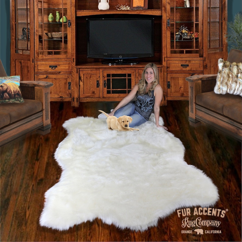 White Polar Bear Skin Rug. Realistic. Faux Fur. Area Rug. - Etsy