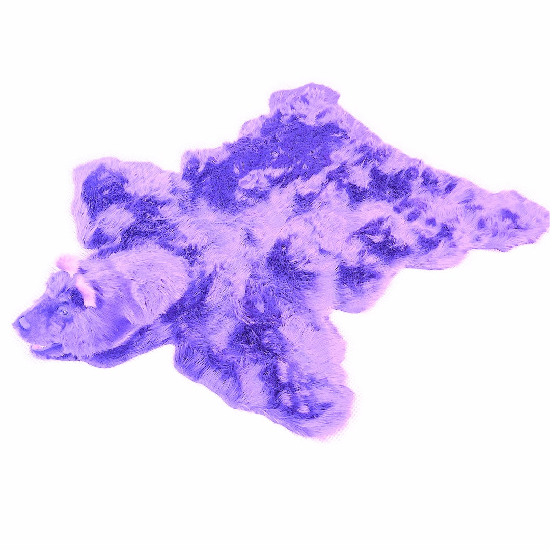 Bear Skin Rug Hand Made Realistic Life Size Luxury Fur Brown White ...