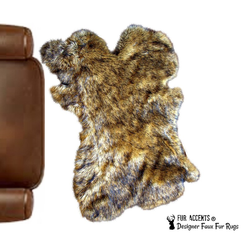 Plush Faux Fur Area Rug Shaggy Sheepskin New Pelt Custom | Etsy