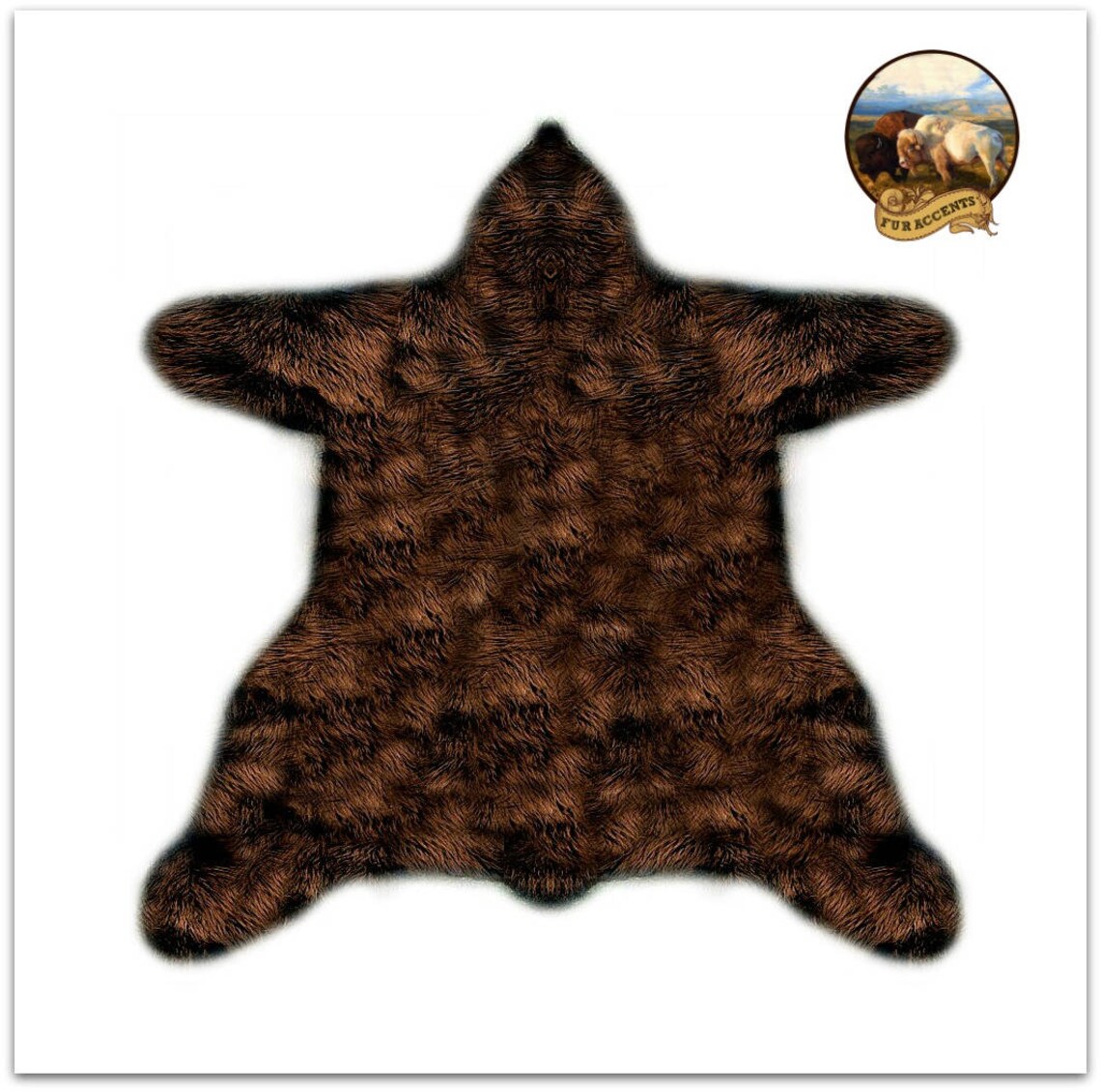 Faux Fur Bearskin Rug – Shaggy Sheepskin Pelt, Designer Throw Carpet - Etsy