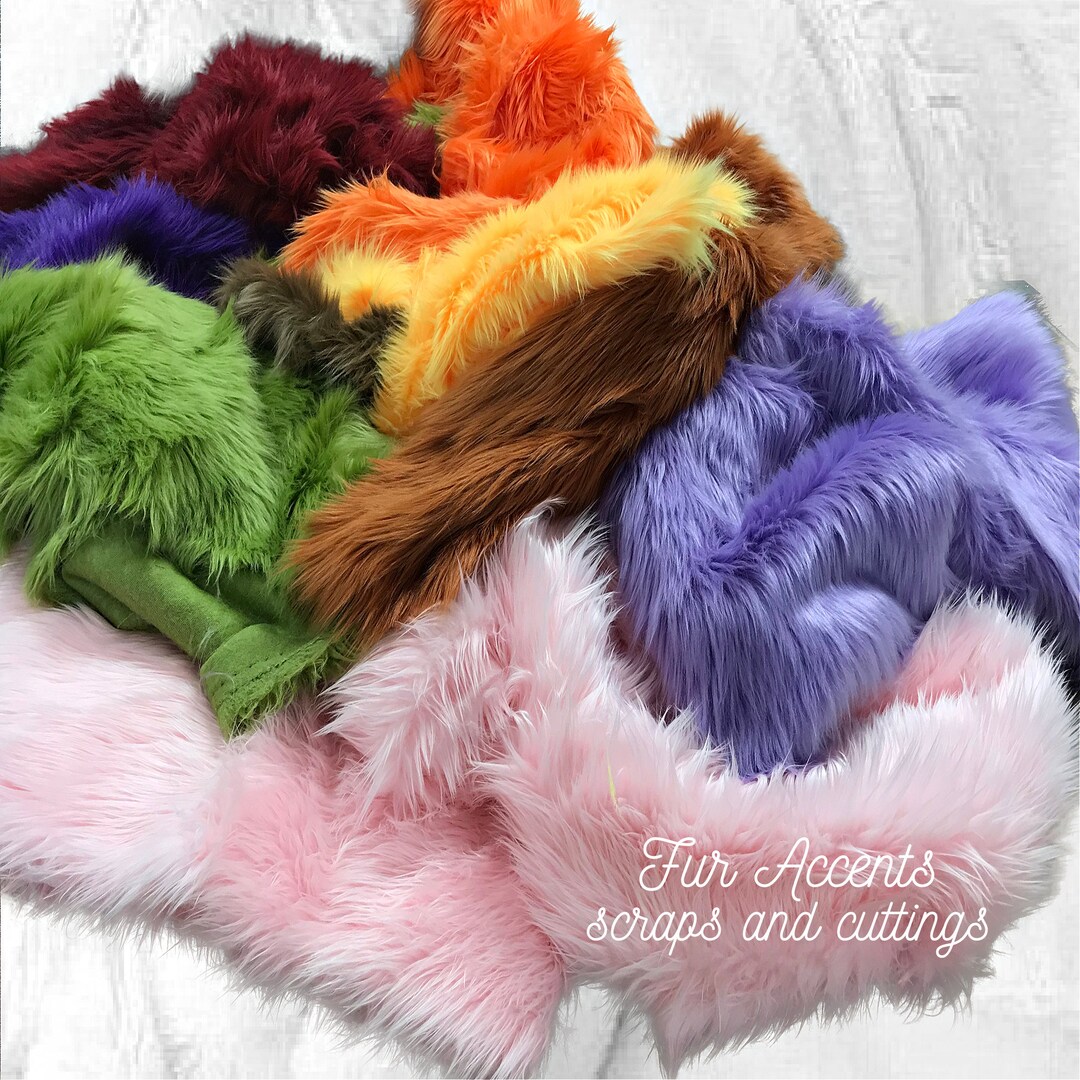 Faux Fur Scraps, Remnants, Cuttings, Gab Bag, Assortment Box, Craft ...
