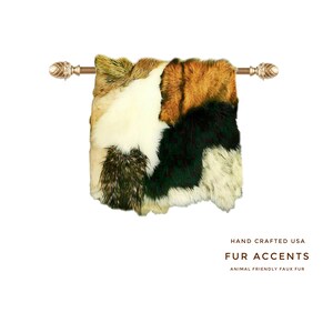 Fur Wall Hanging Art, Patchwork Pieced Fur Rug, 100% Animal Friendly ...