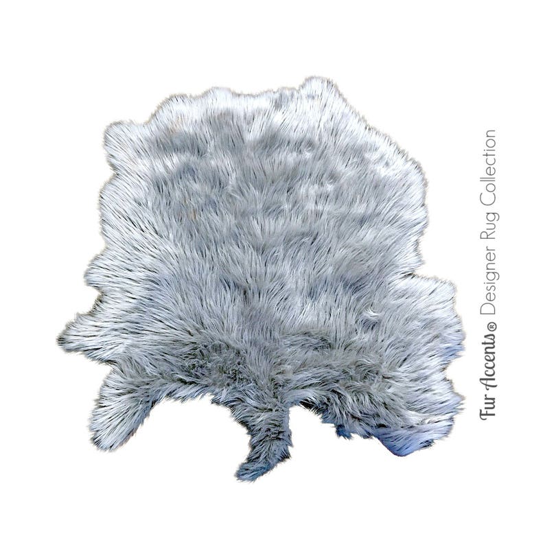 Plush Faux Fur Area Rug New Sheepskin Pelt Shape Designer - Etsy