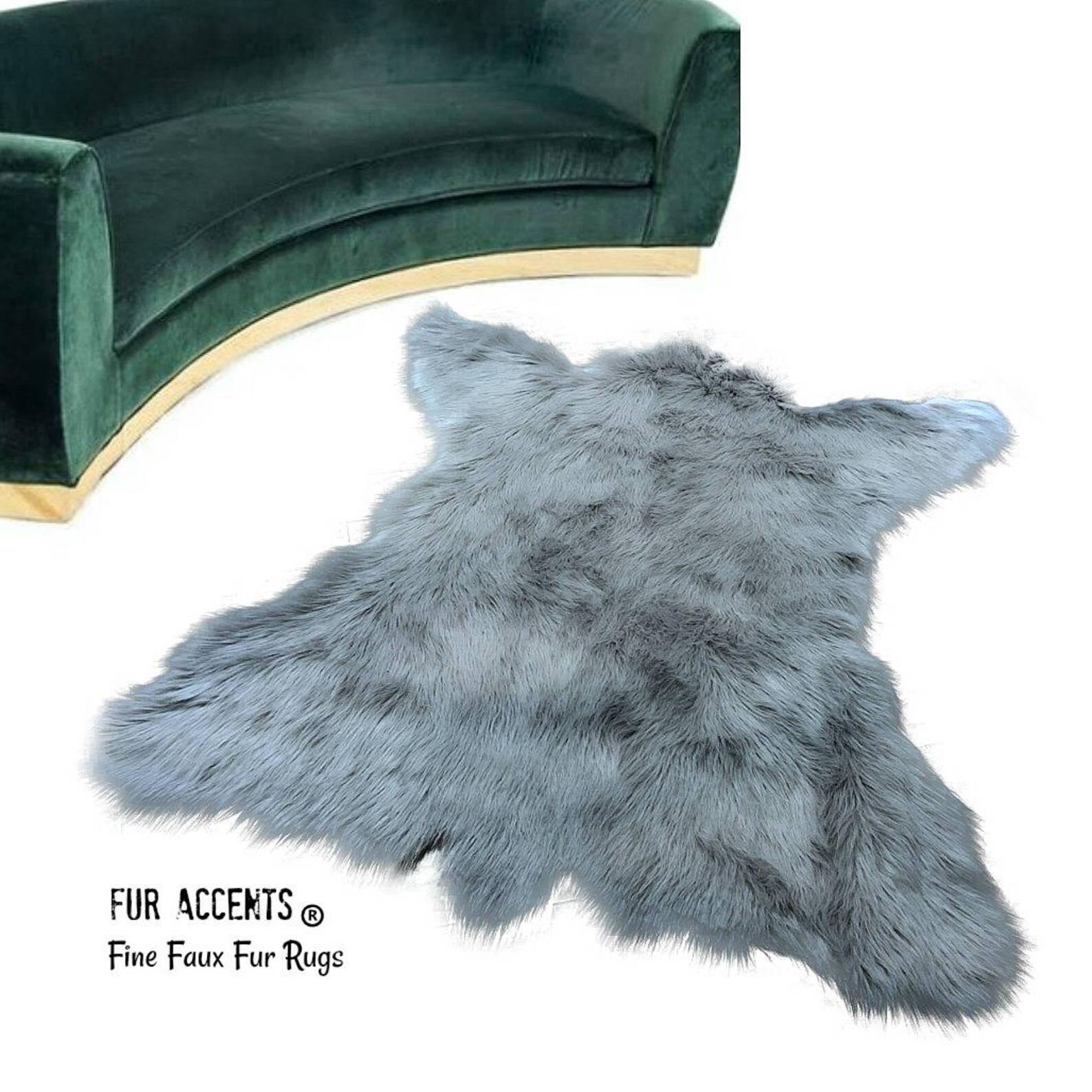 Faux Bear Skin Rug Faux Fur Area Rug Whiteoff - Etsy