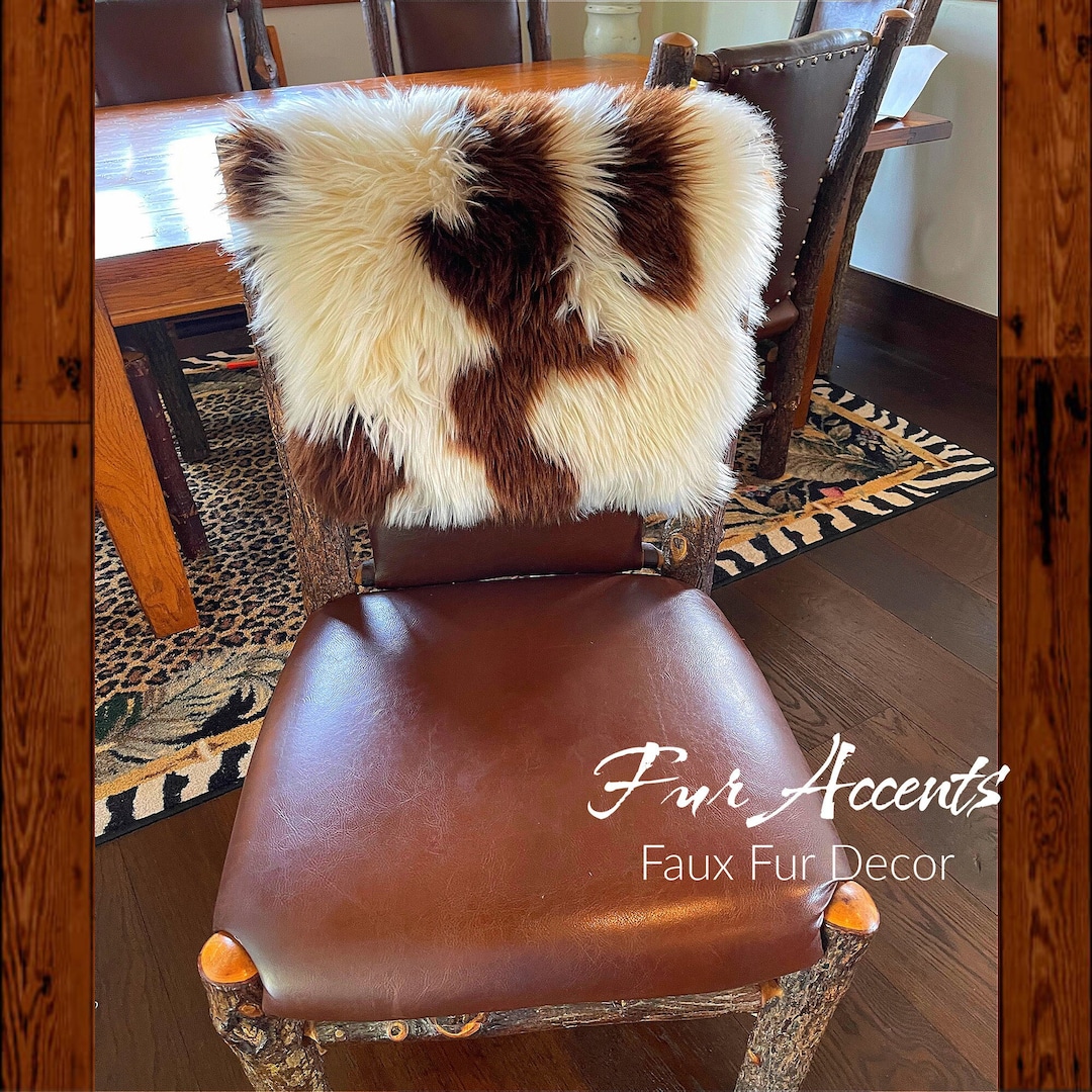 Faux Fur Spotted Sheepskin, Sofa Arm Cover, Headrest Protector, Doily ...