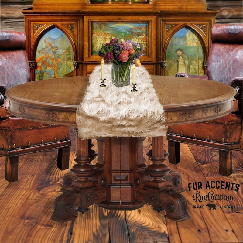 Faux Fur Table Runner - Etsy