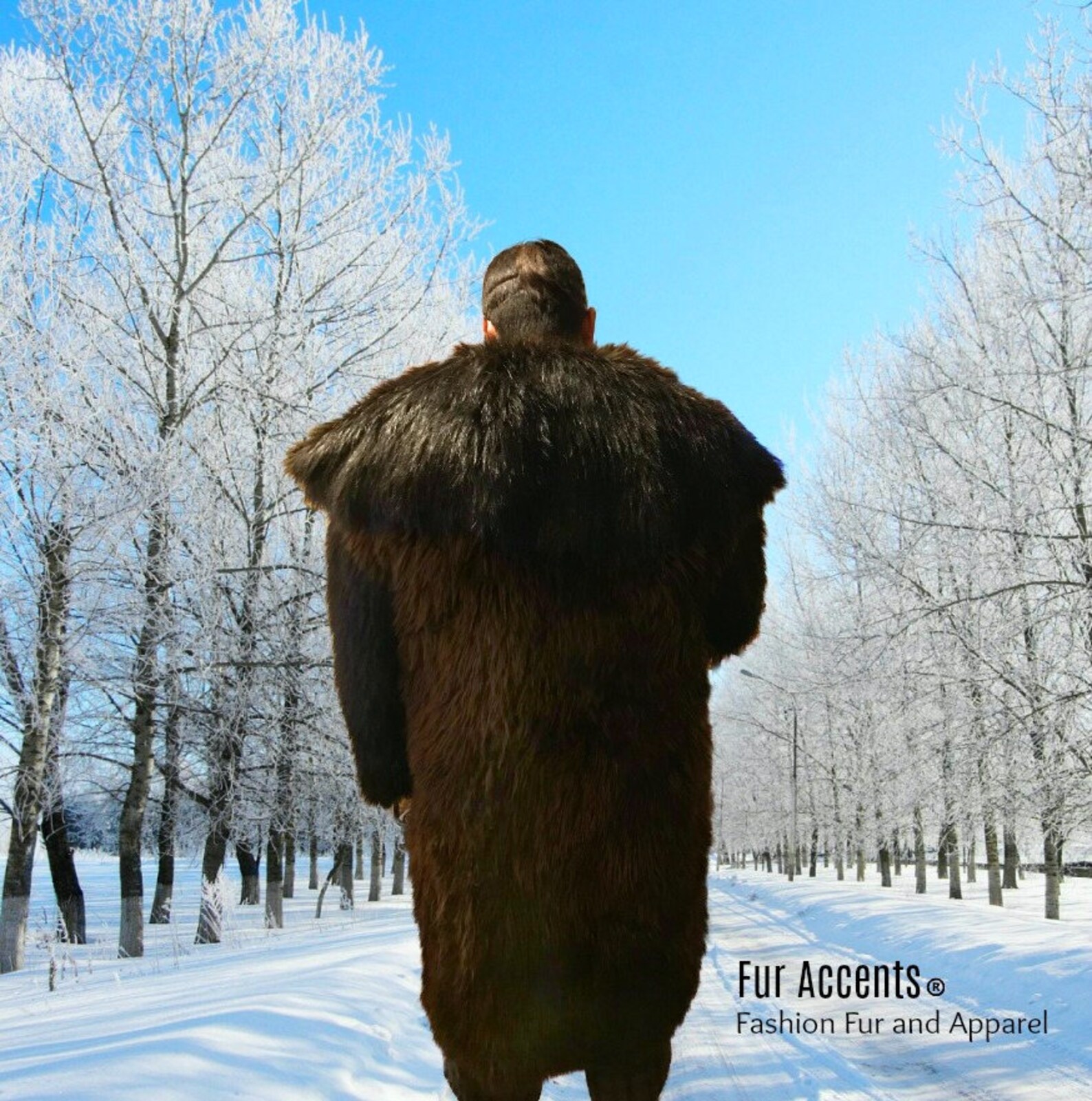 Buffalo Robe Bear Skin Jacket Long Coat Exotic Faux Fur | Etsy