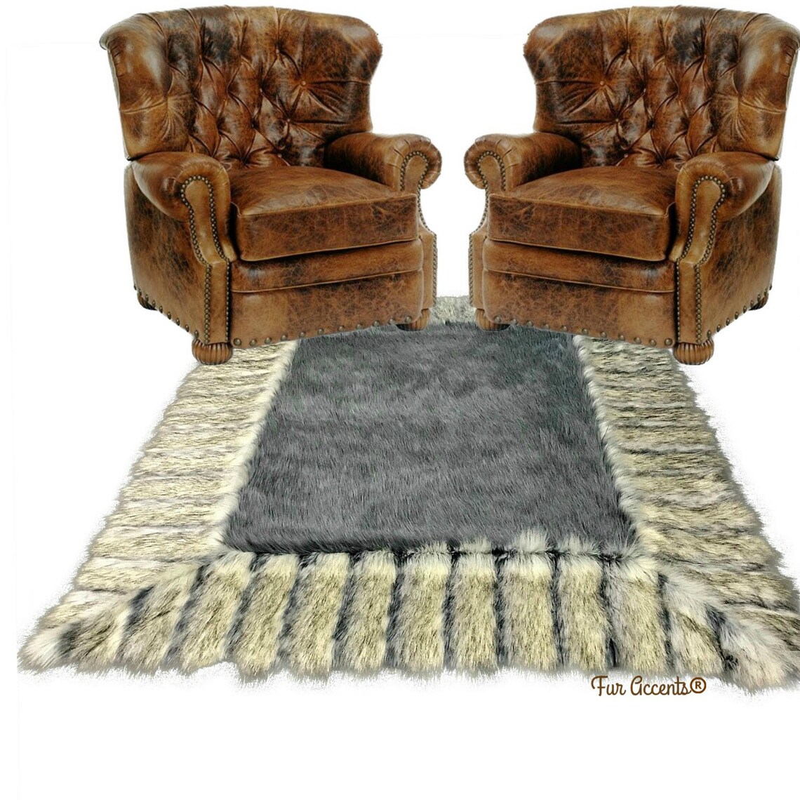 Faux Fur Throw Area Rug Shag Rug With Beautiful Ribbed Fox - Etsy